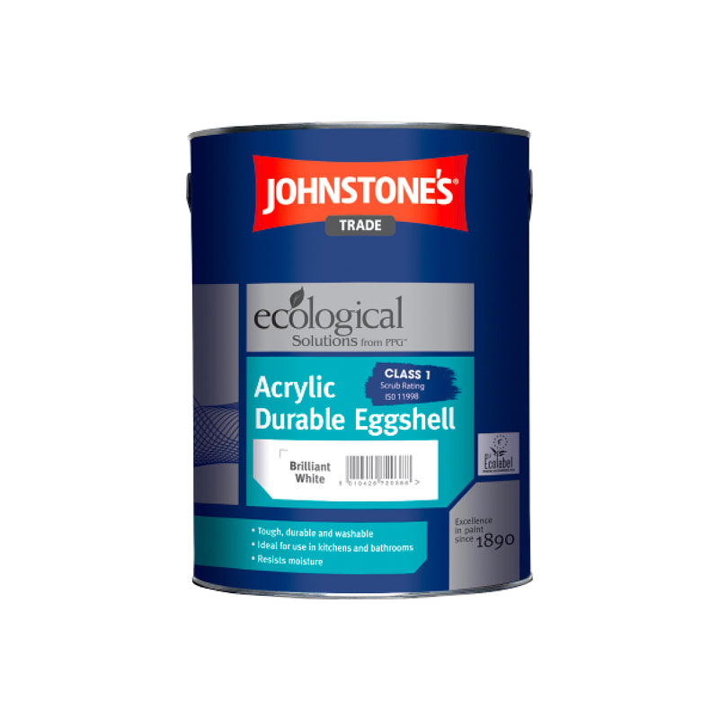 Johnstone's Trade Durable Acrylic Eggshell - Brilliant White | Peterlee ...